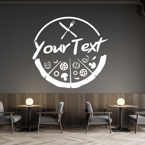 Pizza Personalized Wall Decal Pizzeria Wall Sticker Pizza Wall Sticker ...