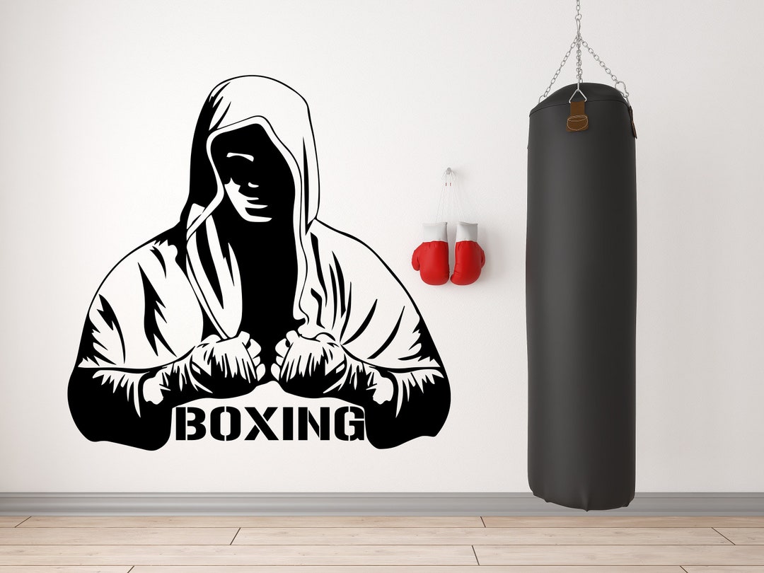 Boxing Wall Decal Gym Wall Decor Sport Motivation Workout Wall Art ...