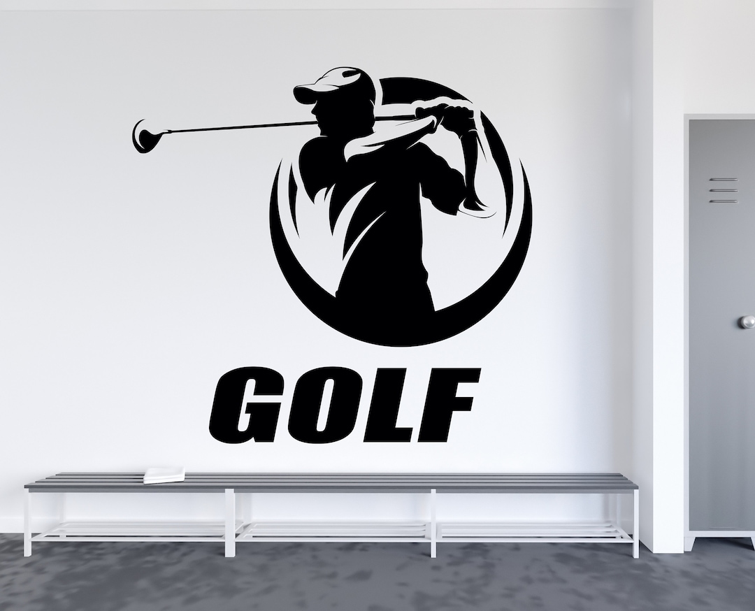 Golf Decal Vinyl Decal Golf Sticker Sport Wallstickers Golf Game Decal ...