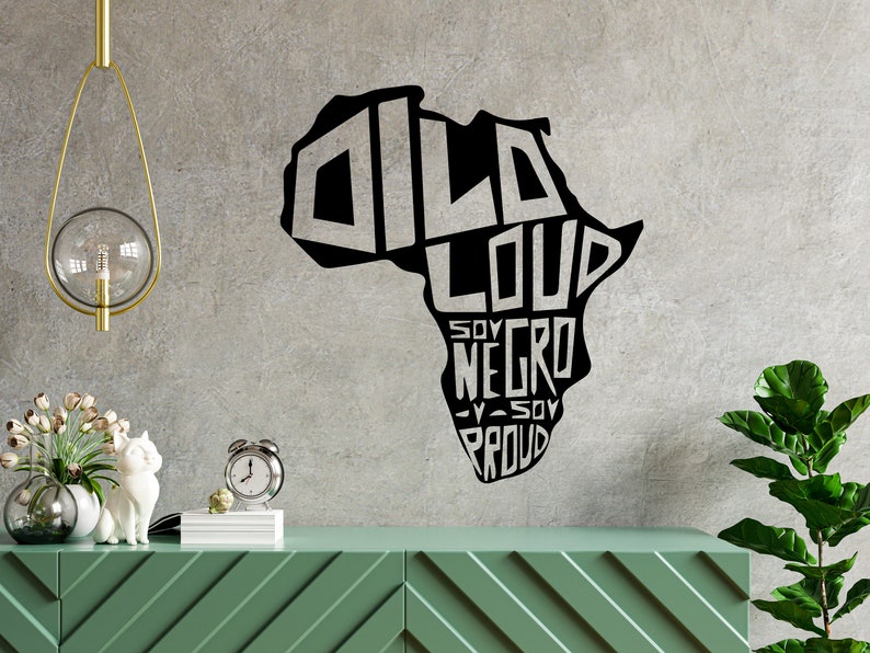 Map African Wall Decal Africa Wall Sticker Africa Wall Decal Africa ...