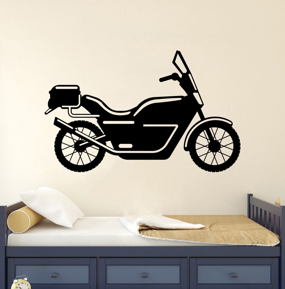 Retro Moto Wall Decal,motorcycle Wall Decal,motorcycle Wall Decor ...