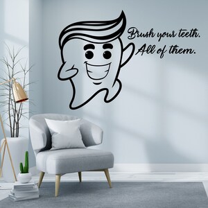 Dental Clinic Wall Decal Tooth Wall Decal Teeth Wall Sticker Oral Wall ...