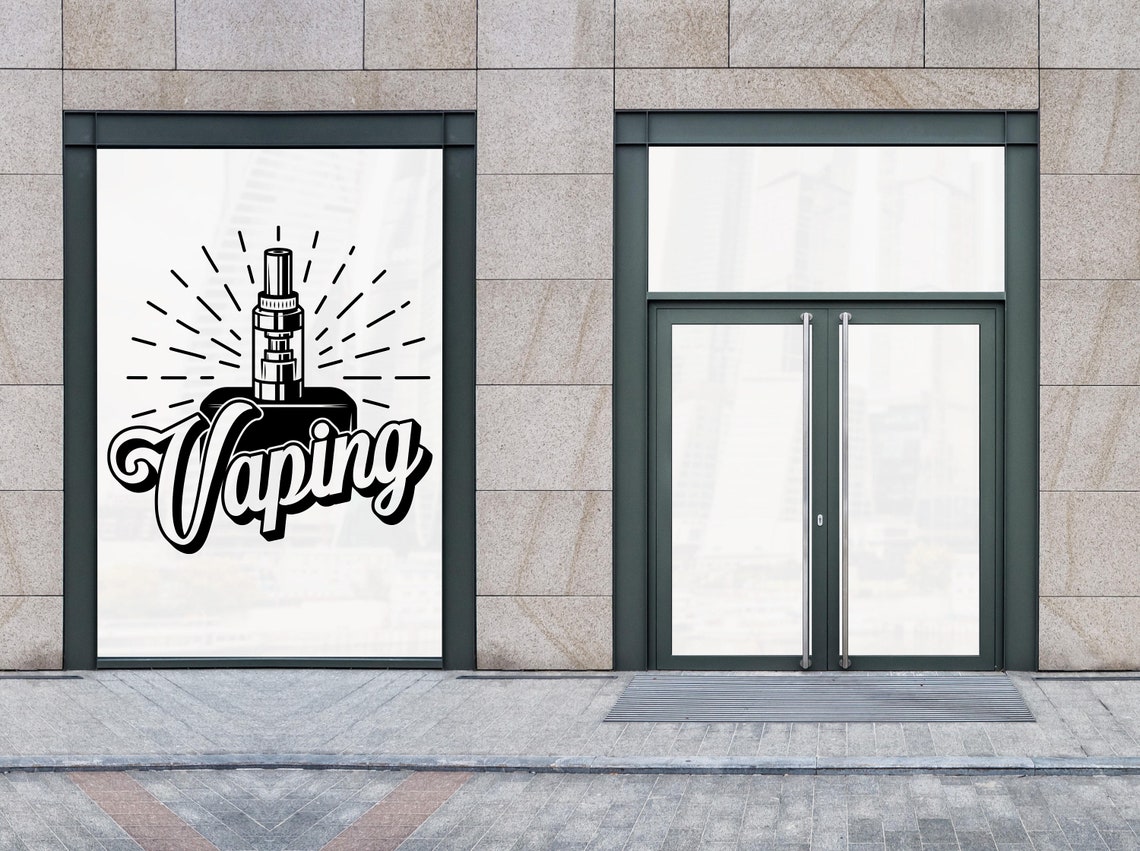 Vape Shop Decal window Sticker smoke Shop Decor Vape | Etsy