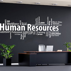 Office Wall Decal Human Resources Wall Sticker Office Decor Inspire ...