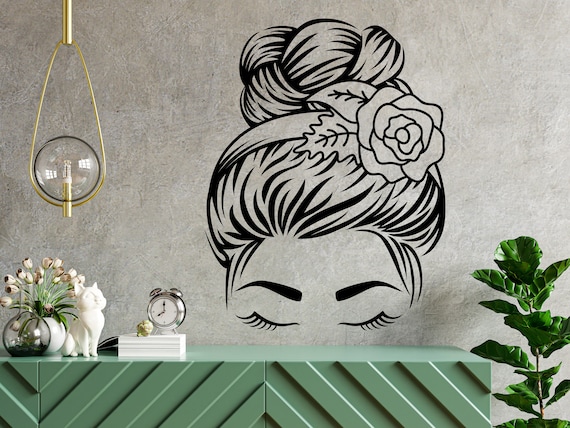 Beautiful Woman Wall Decal Girl Wall Sticker Quote Beauty | Etsy