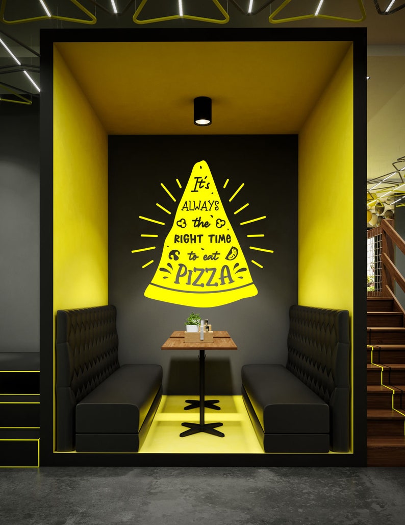 Pizza Wall Decal Pizzeria Wall Sticker Pizza Wall Sticker Food Lover ...