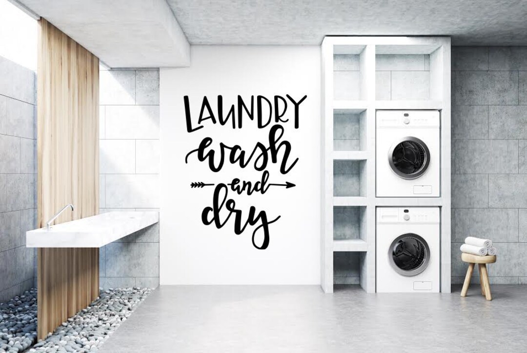 Laundry Room Wall Decal, Laundry Wall Sticker, Laundry Room Wall Decor ...