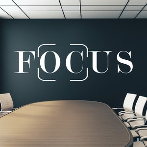 Focus Office Wall Decal,office Decal,office Wall Art,office Decor,work ...