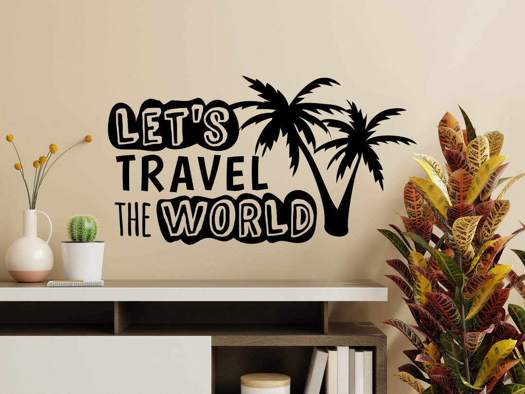 Travel Wall Decal Quotes Wall Decal Exploring Wall Art Travel Wall ...