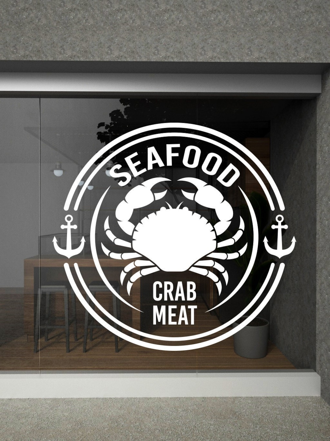 Seafood Wall Decal Fish Shop Decal Seafood Lovers Wall Decal Best ...