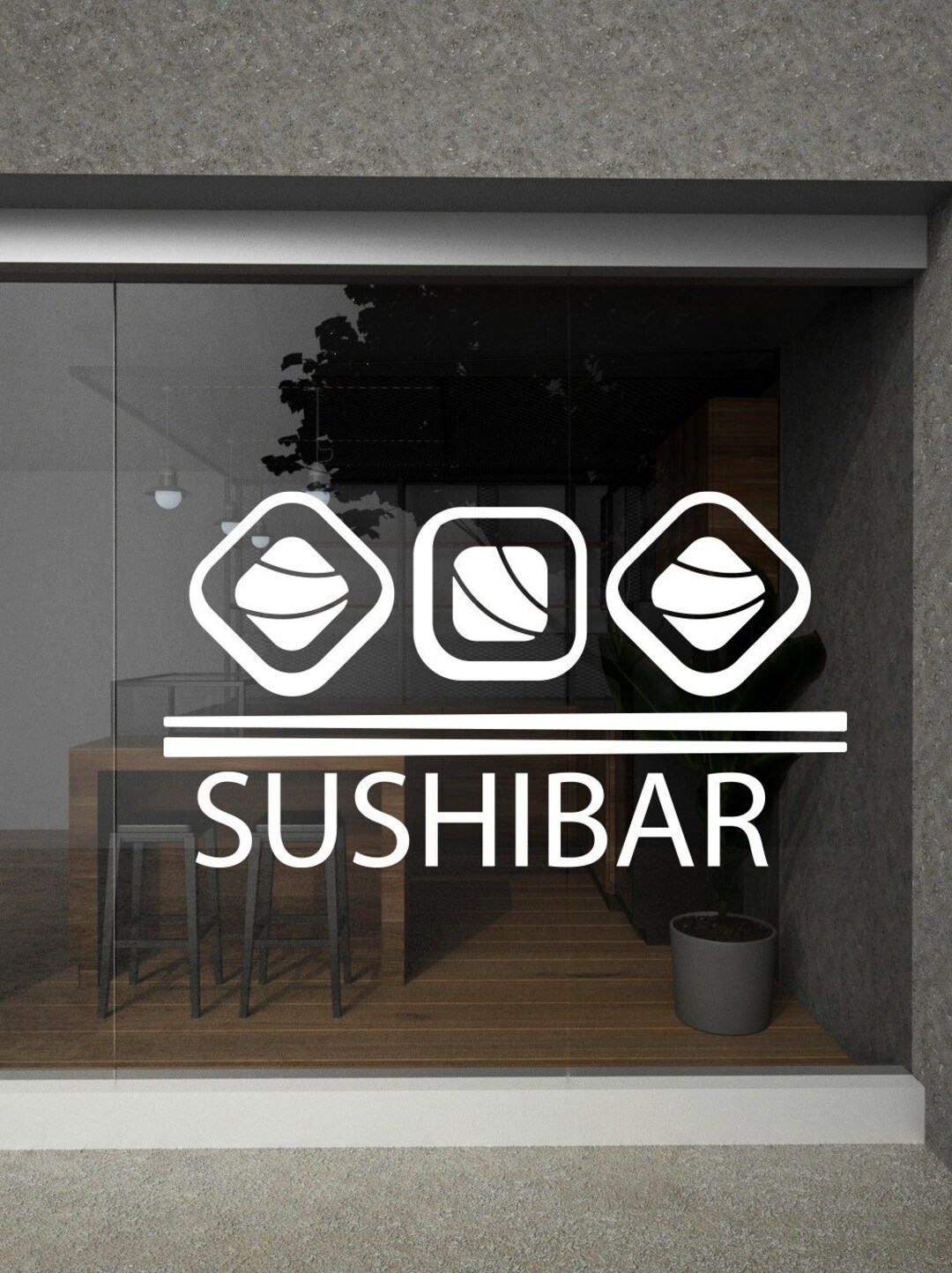 Sushi Bar Wall Decal Sushi Wall Sticker Sushi Wall Art Asian Food Decal ...