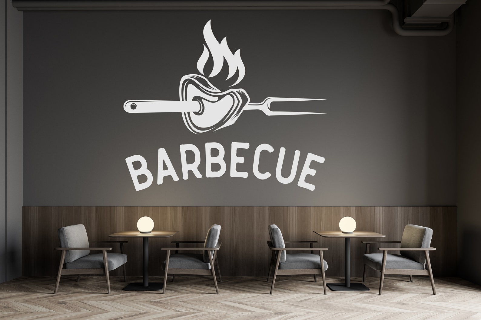 Grill Wall Decal Barbecue Wall Sticker Meat Wall Decal Vinyl - Etsy