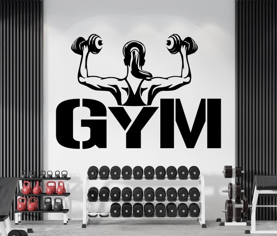 Gym Wall Decal Gym Wall Decor Sport Motivation Workout Wall | Etsy