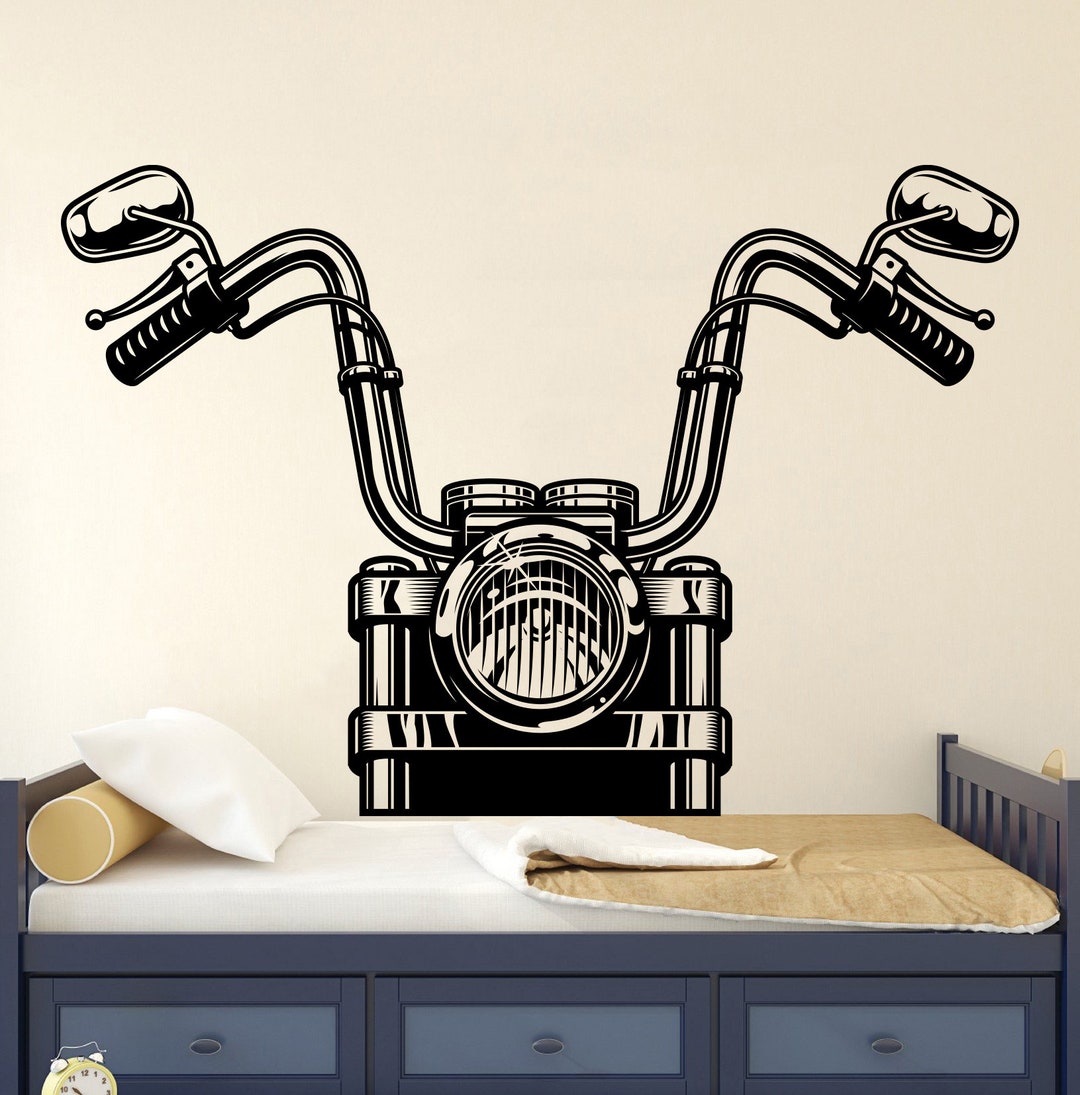 Motorcycle Wall Decal Racing Bike Wall Art Wall Decal Motocross Wall ...
