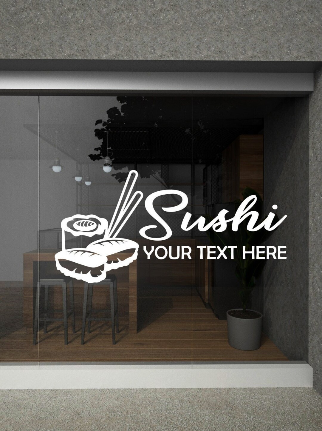 Sushi Bar Wall Decal Sushi Wall Sticker Sushi Wall Art Asian Food Decal ...