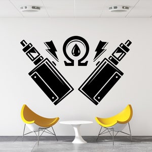 Vape Shop Decal ,window Sticker ,smoke Shop Decor, Vape Sticker, Vapor ...