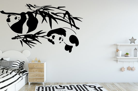 Panda Wall Decal Panda Wall Art Panda Wall Decor Panda Vinyl - Etsy