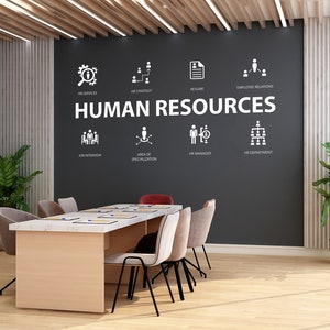 Office Wall Decal Human Resources Wall Sticker Office Decor Inspire Office Quote Motivation Idea ...