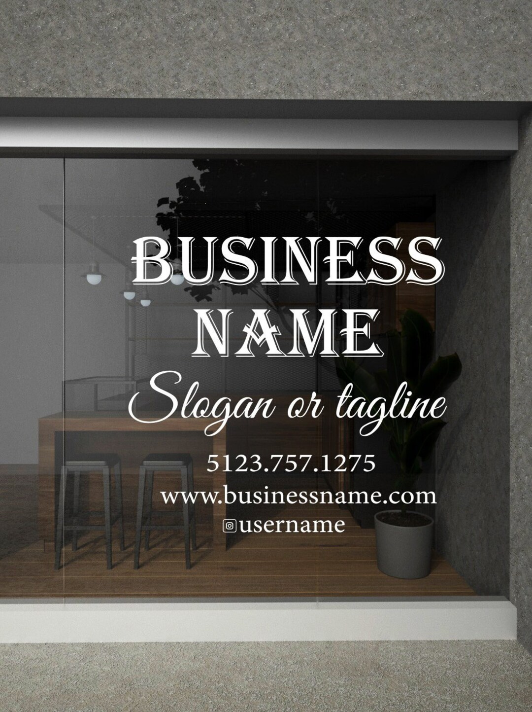 Customizable Window Decal / Busines Wall Decal / Your Company Name ...