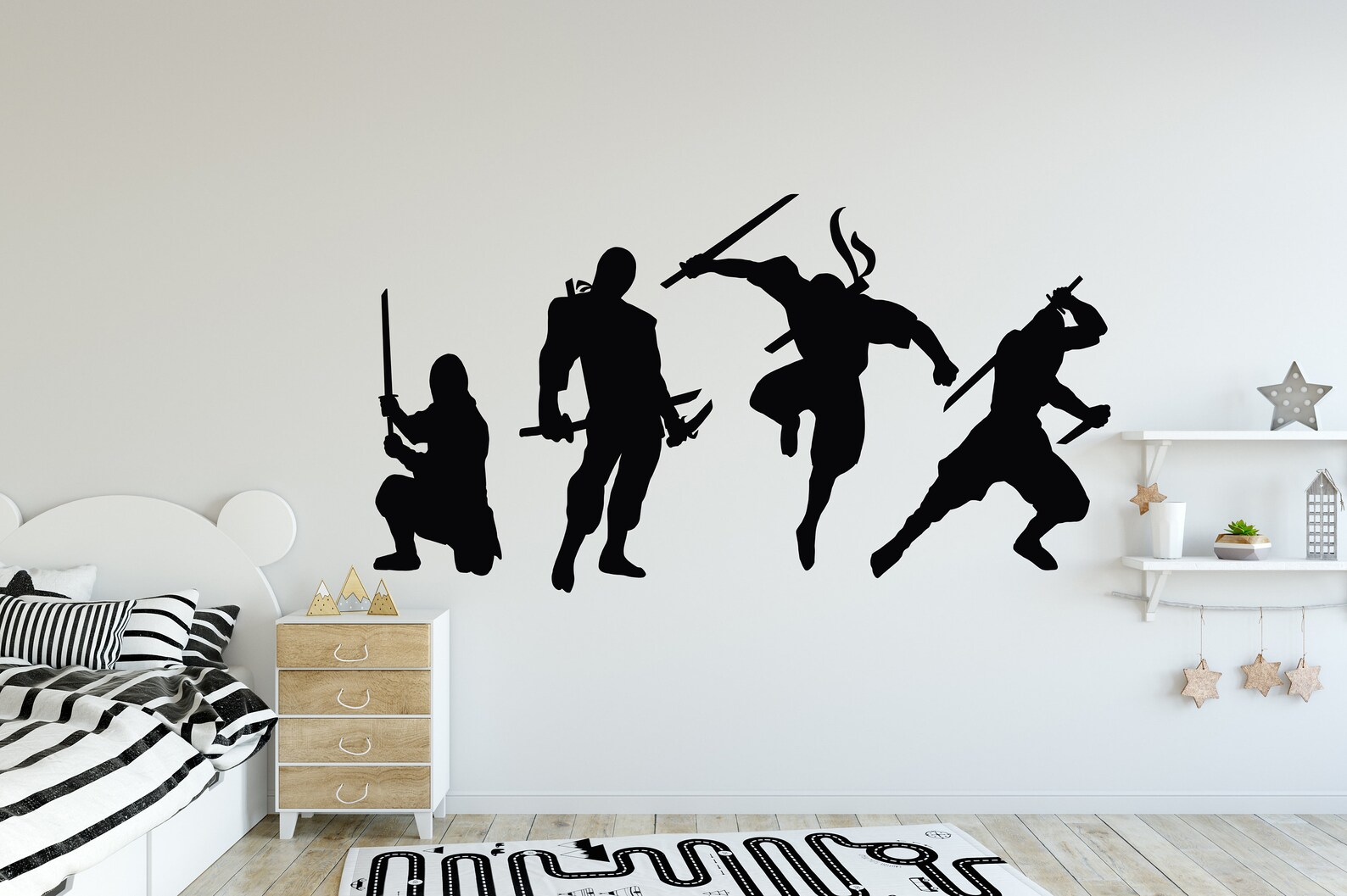 Ninja Wall Decal Ninja Wall Sticker Ninja Wall Art Boys Wall Decal ...