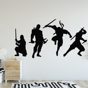 Ninja Wall Decal Ninja Wall Sticker Ninja Wall Art Boys Wall Decal ...