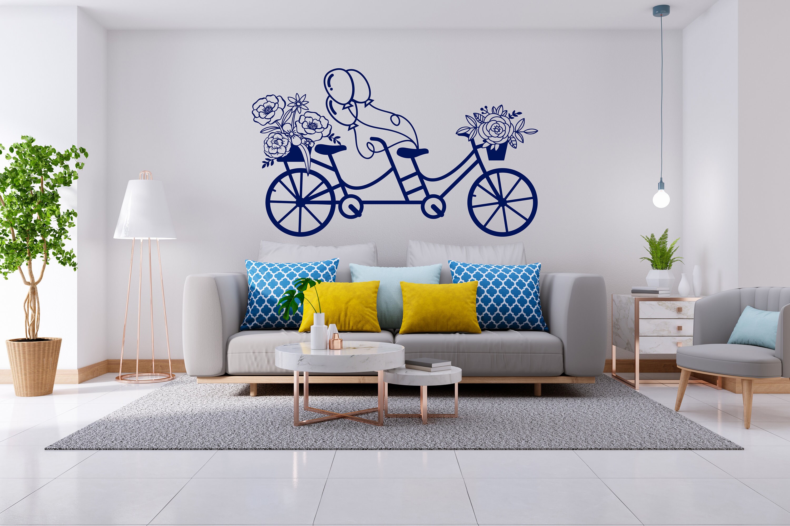 Bike Wall Decal Bicycle Wall Sticker Bike Wall Art Vinyl - Etsy UK