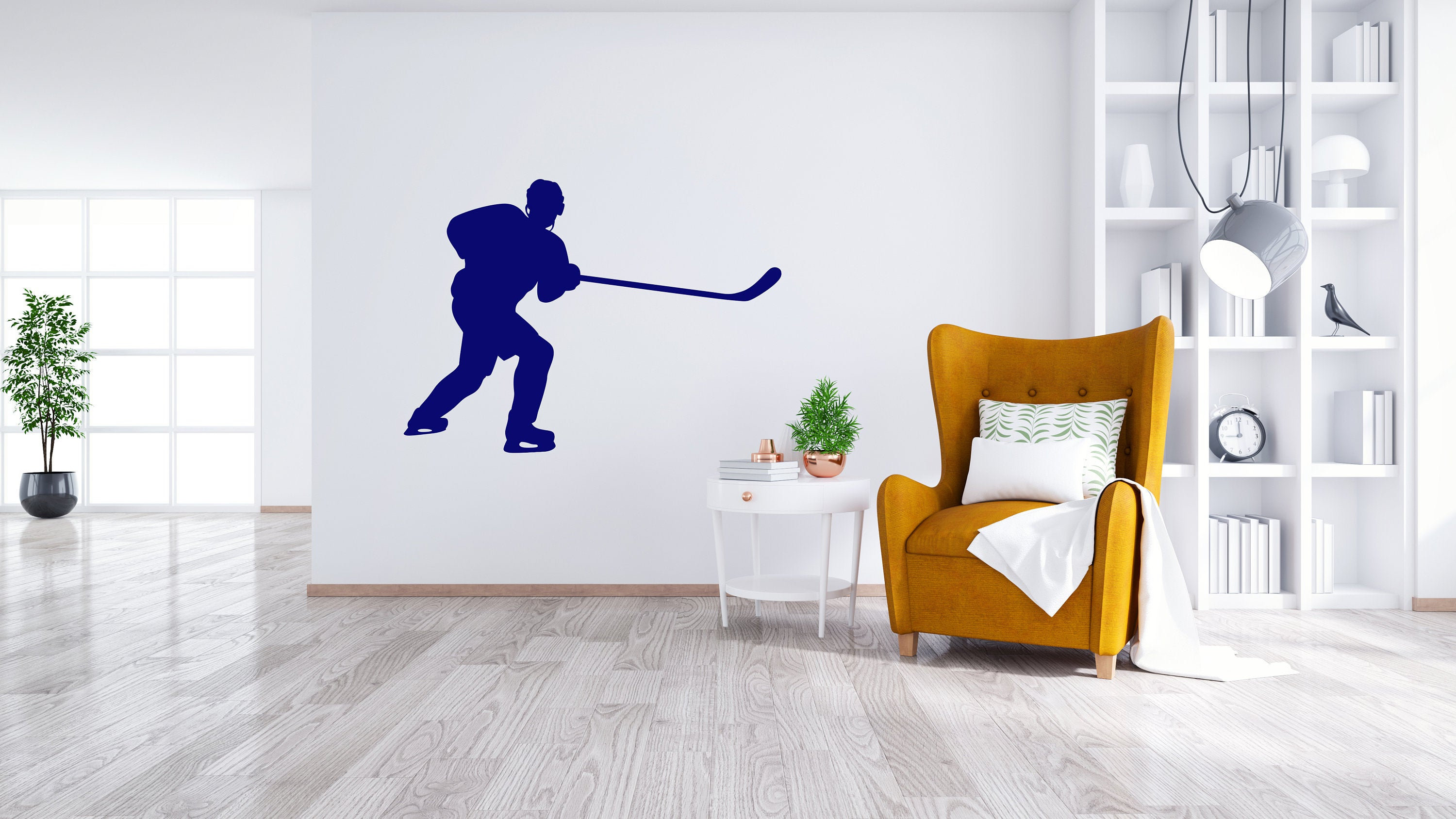 Hockey Wall Art Sports Wall Decal Hockey Player Hockey Wall Decor ...