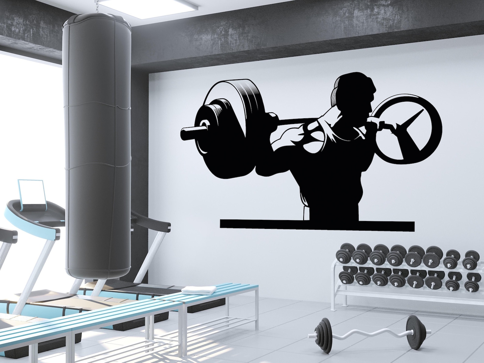 Gym Wall Decal Gym Wall Decor Sport Motivation Workout Wall | Etsy