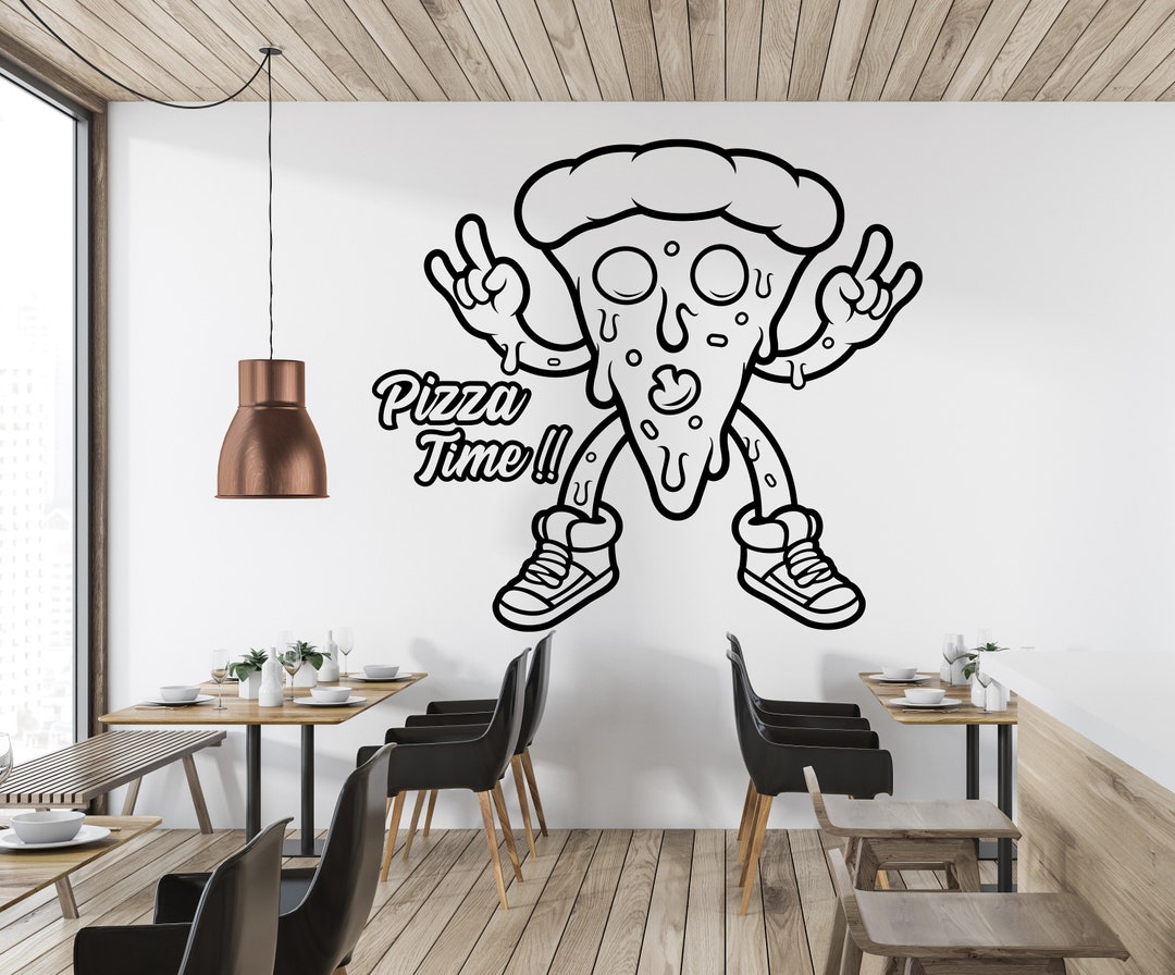 Pizza Wall Decal Pizzeria Wall Sticker Pizza Wall Sticker Food Lover ...