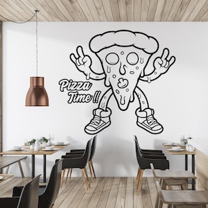 Pizza Wall Decal Pizzeria Wall Sticker Pizza Wall Sticker Food Lover ...