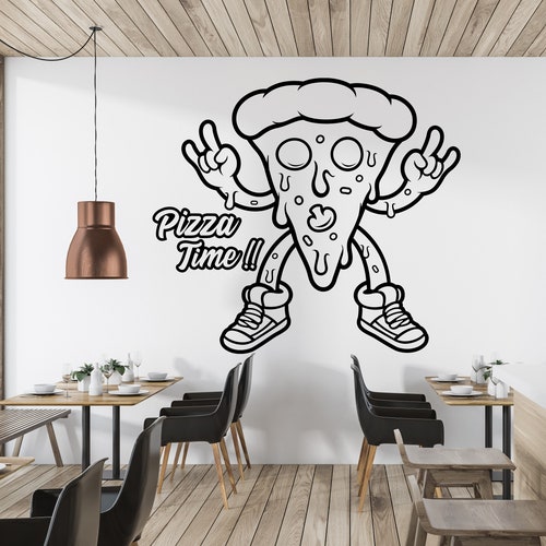 Pizza Wall Decal Pizzeria Wall Sticker Pizza Wall Sticker Food - Etsy