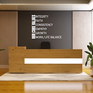 Our Core Values Wall Decal,office Wall Decal,office Wall Decor,office ...