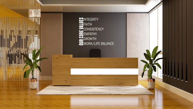 Core Values Office Wall Decal: Vinyl Lettering, Workplace Decor - Etsy