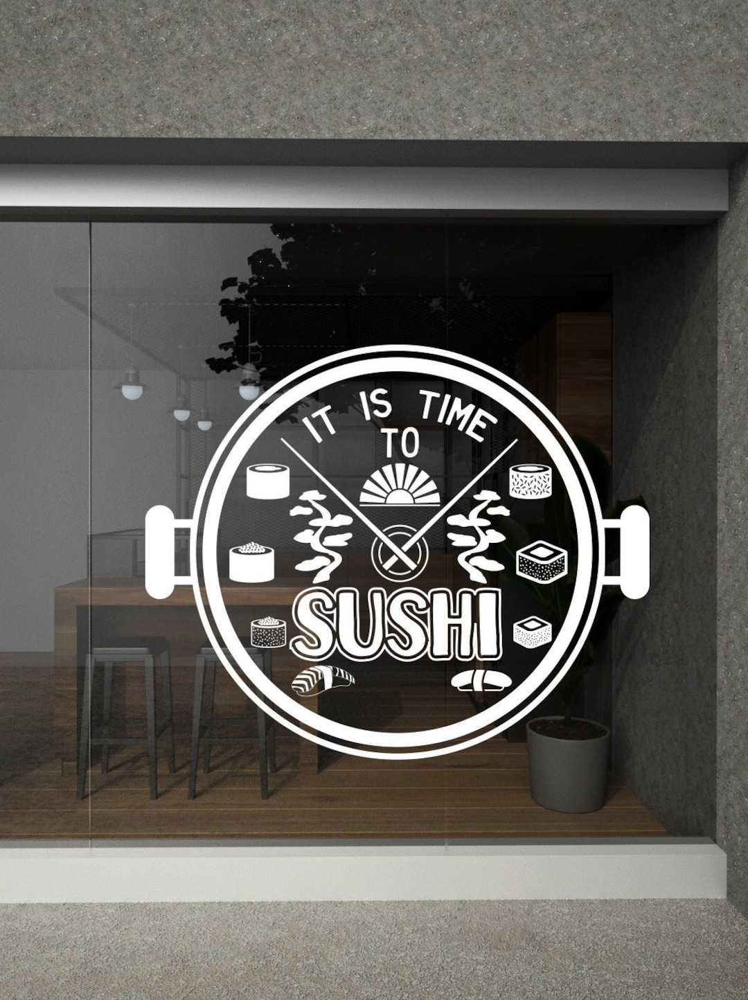 Sushi Bar Wall Decal Sushi Wall Sticker Sushi Wall Art Asian Food Decal ...