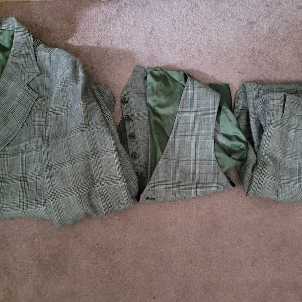 Vintage 3 Piece Suit - Etsy