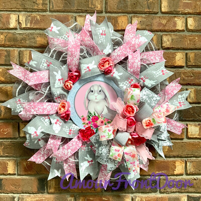 Rabbit Wreath - Etsy