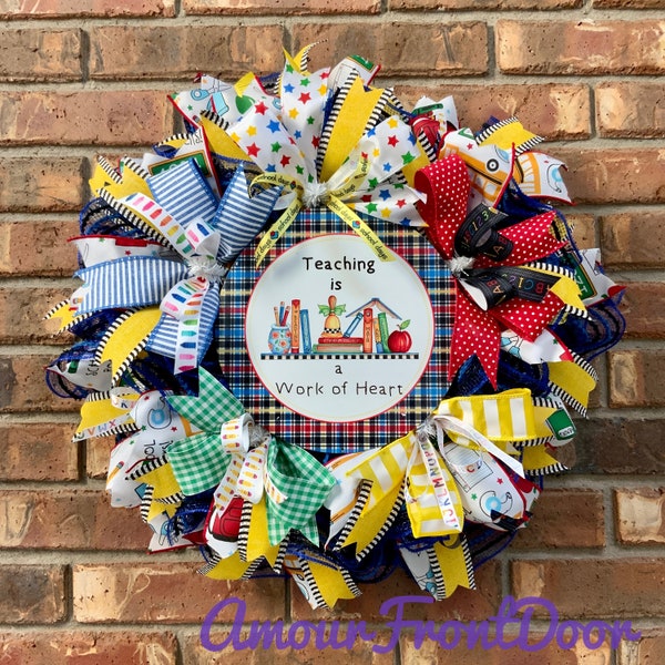 Teacher Wreath for Classroom Door - Etsy