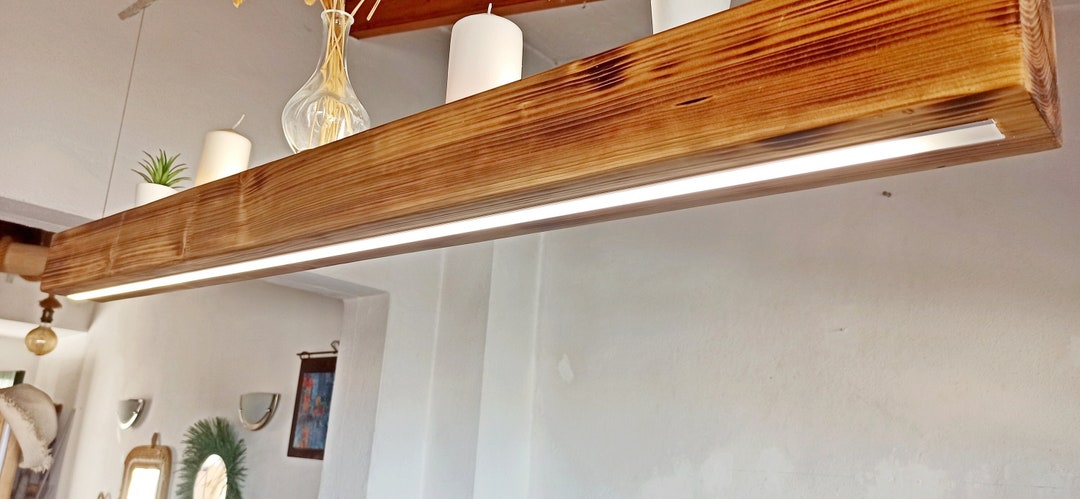 Wooden Chandelier Suspension, Skylight Driftwood Ceiling Light ...