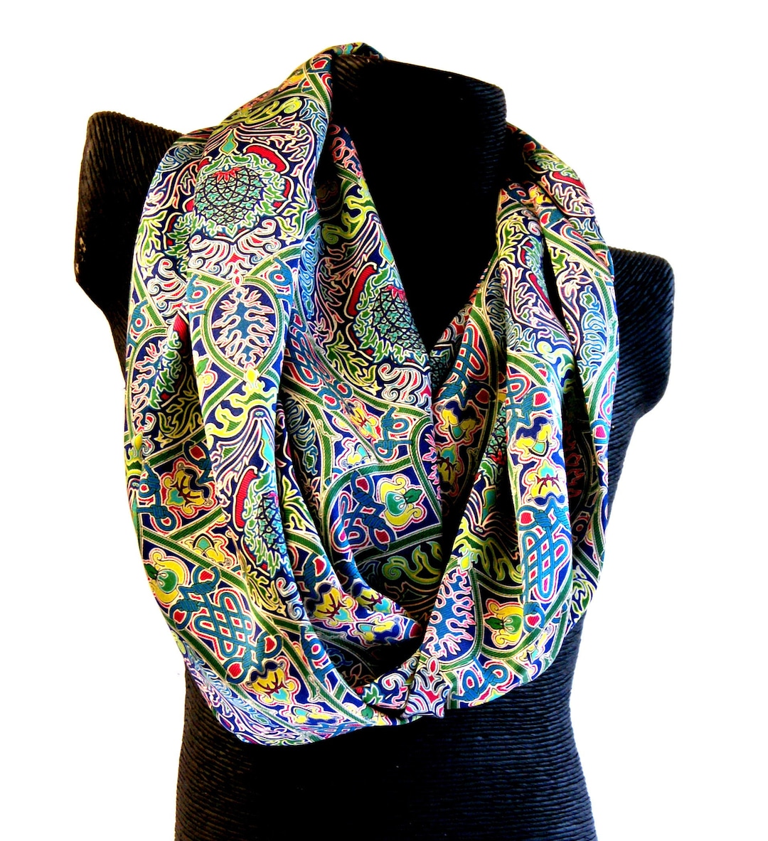 Liberty Belgravia Multi Celtic Design. Silk Satin Scarf. Designed and ...