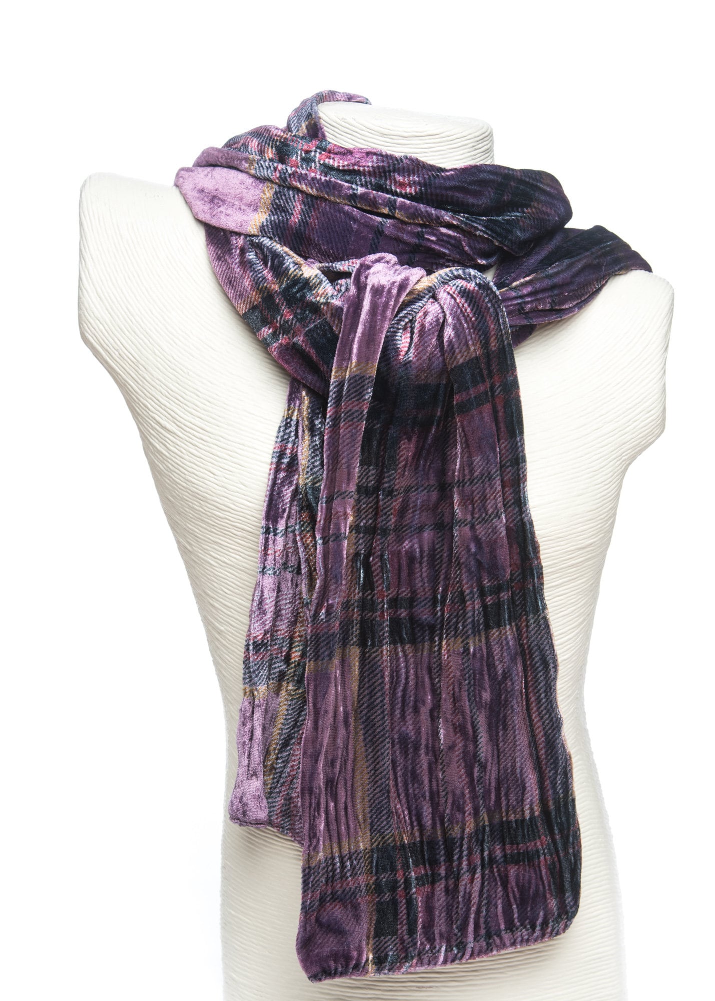 Twisted Tartan Silk Velvet Wrap - Etsy UK