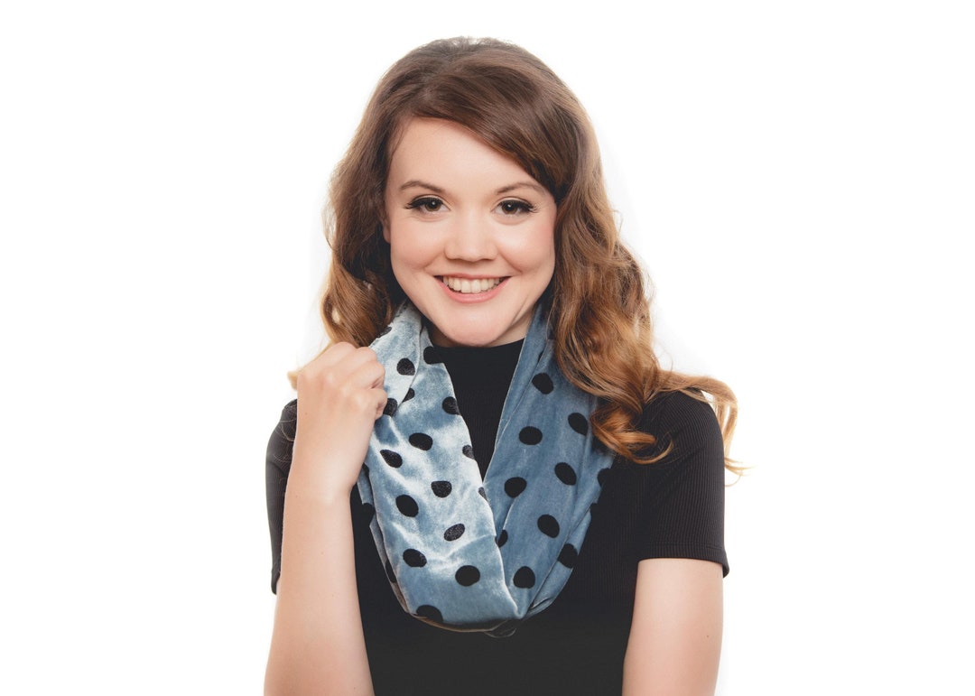 Polka Dot - Smoke Infinity Scarf - Etsy