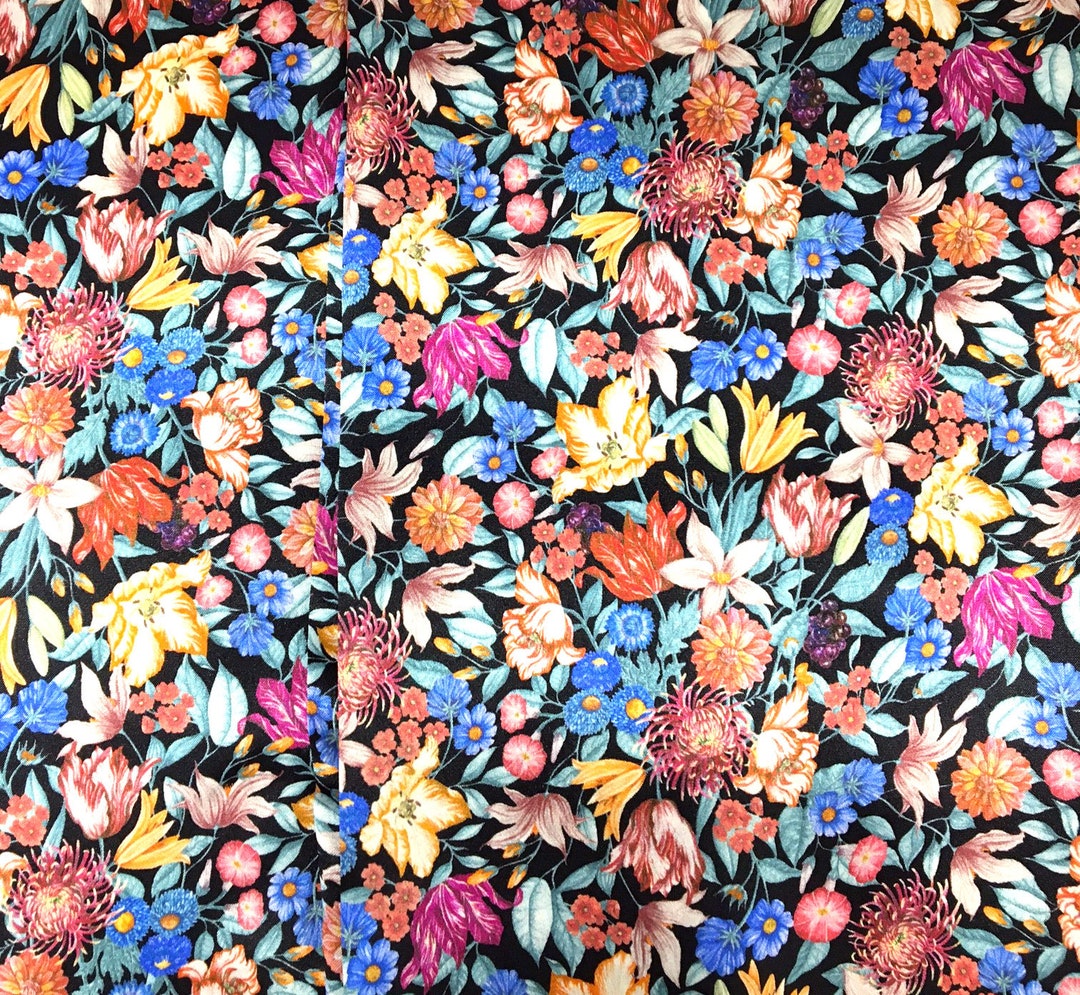 Liberty Silk Satin Fabric. Royal Garland. Price per Half Metre. - Etsy