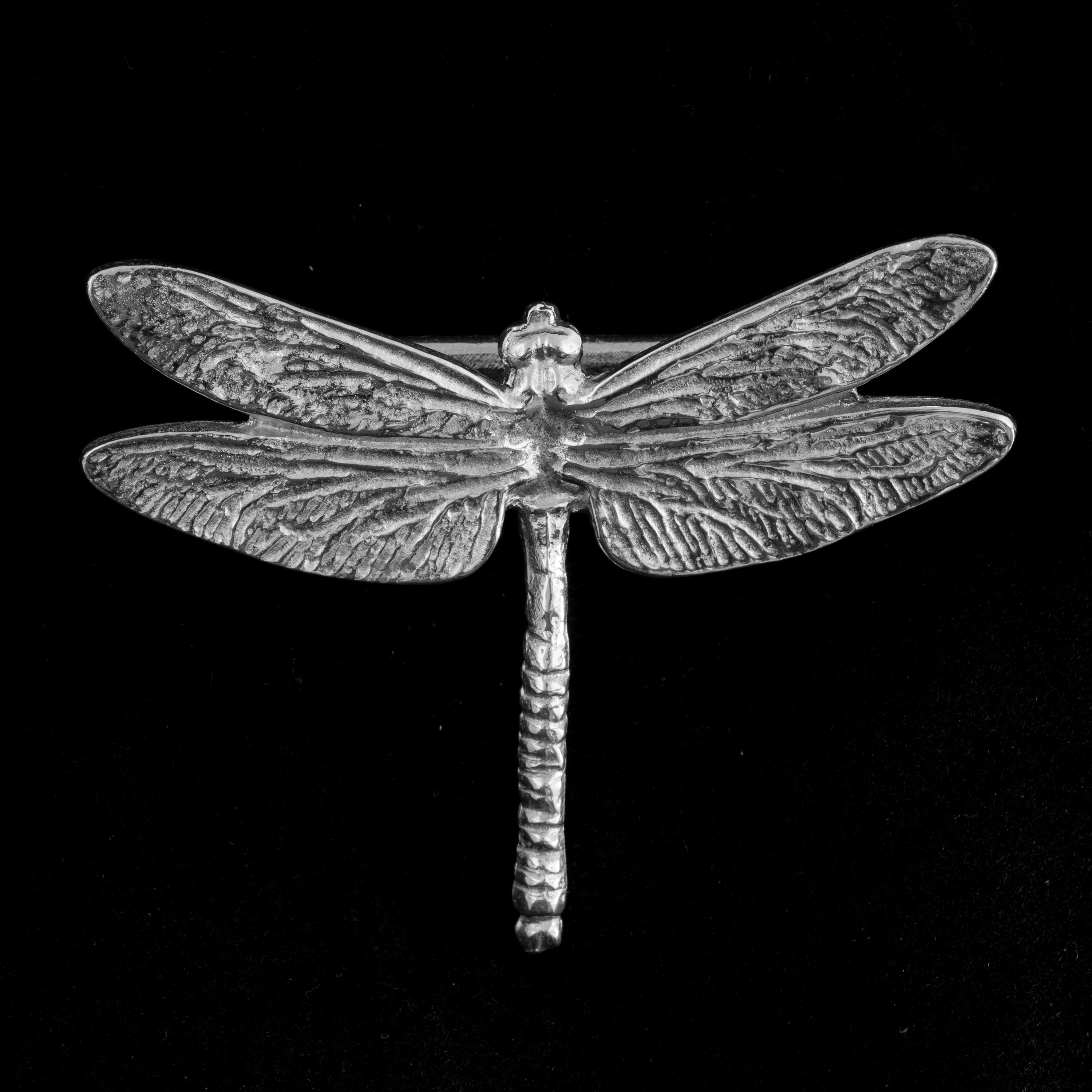Pewter Scarf Ring - Dragonfly - Etsy