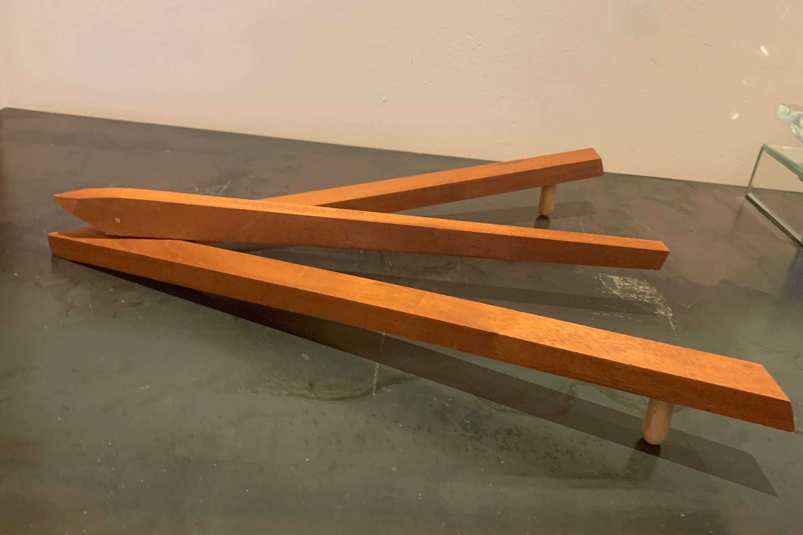 Olive / Mahogany Live Edge Photo Frame with Stand — Edgewood Studio