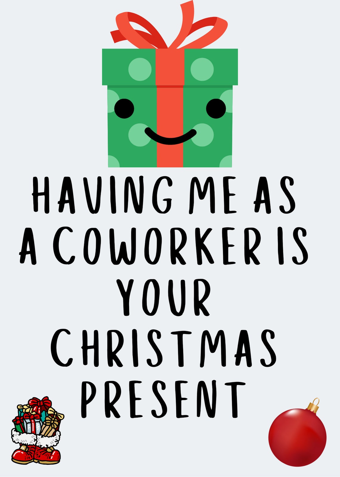 Funny Coworker, Colleague Christmas Card, Joke Holiday Card, Deck Halls ...