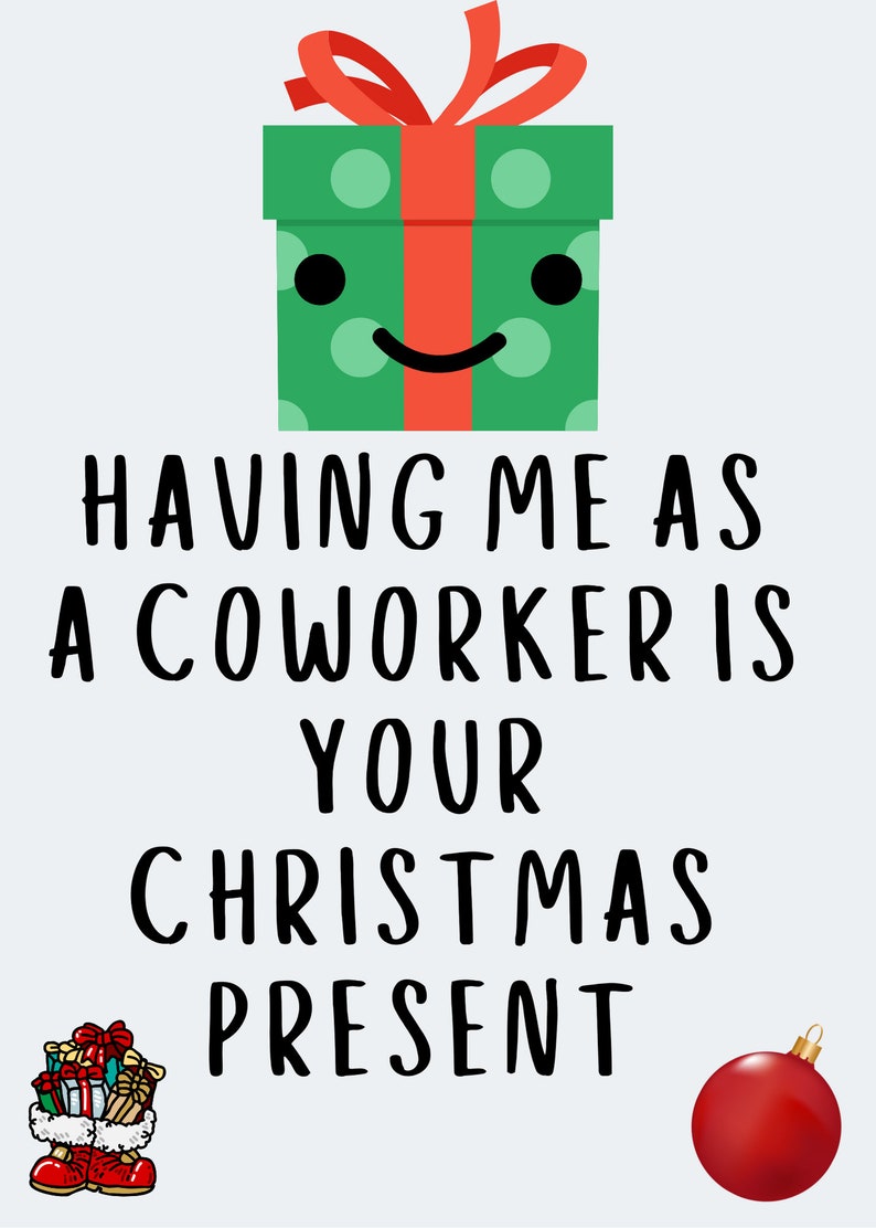 Funny Coworker, Colleague Christmas Card, Joke Holiday Card, Deck Halls ...