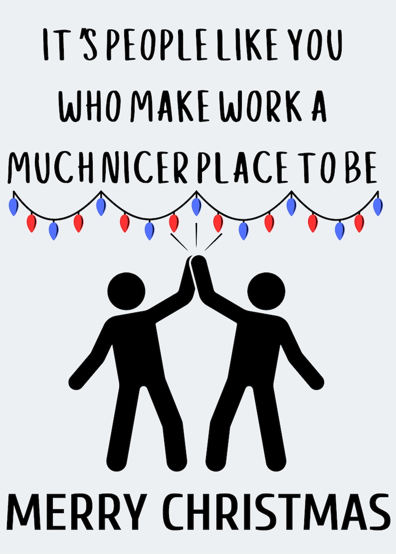 Funny Coworker, Colleague Christmas Card, Joke Holiday Card, Deck Halls ...