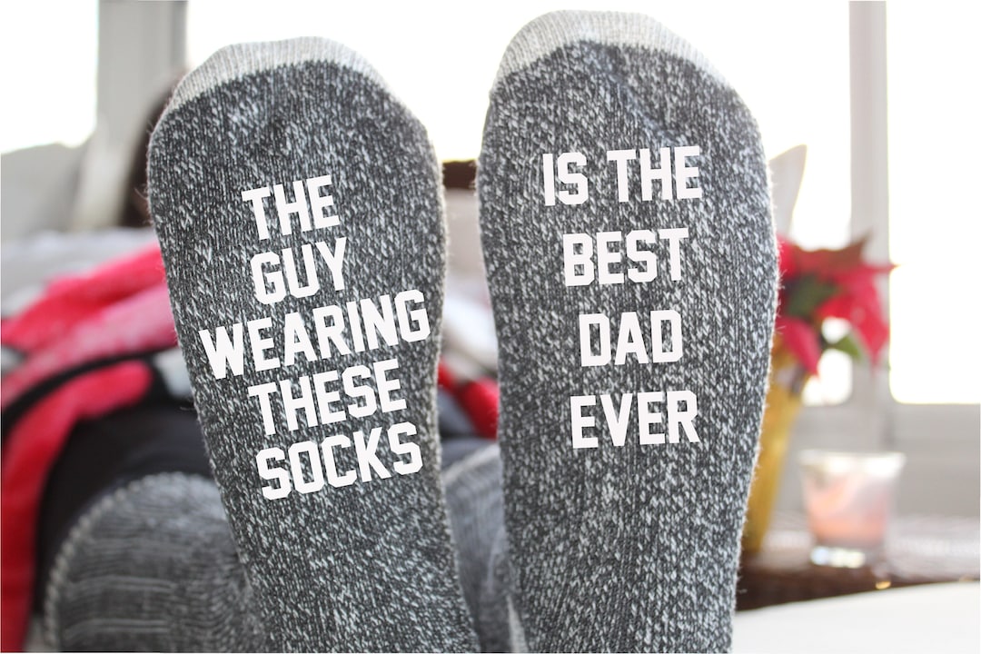 The Guy Wearing These Socks is the Best Dad Ever Unisex Wool Blend ...