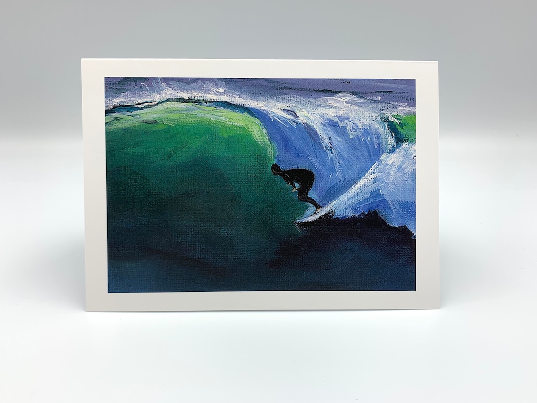 Greetings Card for Surfer, Surf Card, Wave, Surf Art, Birthday Card for ...