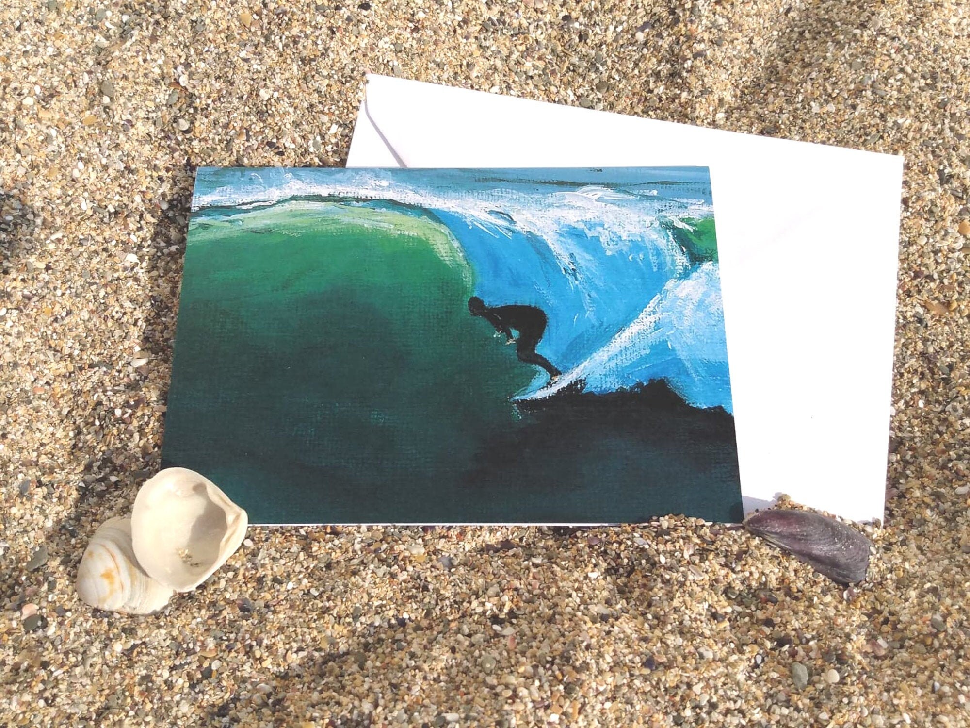 Greetings Card for Surfers, Surf Card, Wave, Surf Art, Birthday Card ...